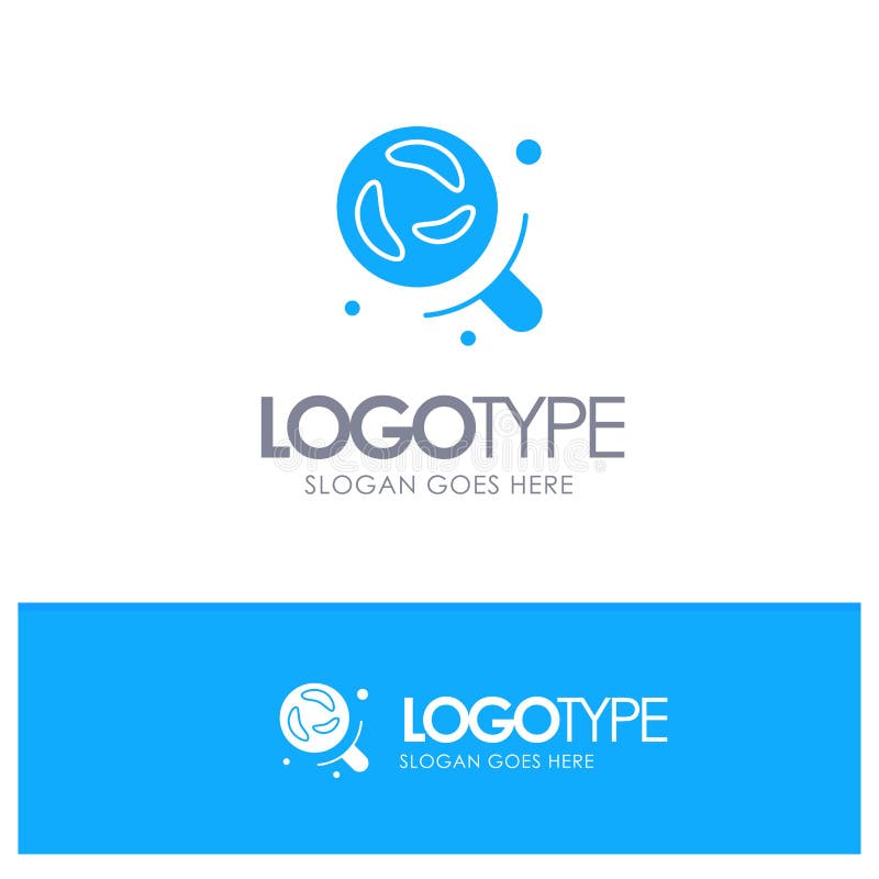 Bacteria, Laboratory, Research, Science Blue Solid Logo with Place for ...