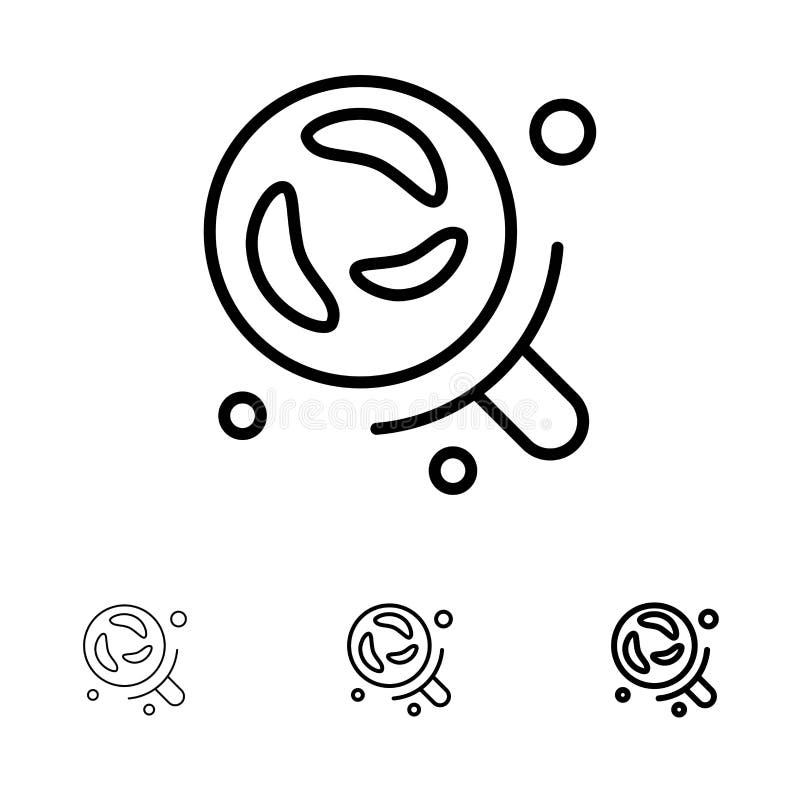 Bacteria, Laboratory, Research, Science Bold and Thin Black Line Icon ...