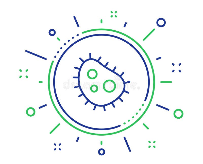 Bacteria Line Icon. Antibacterial Sign. Vector Stock Vector ...