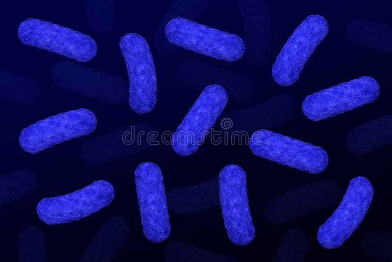 Bacteria. Macro. 3D Rendering Stock Illustration - Illustration of ...
