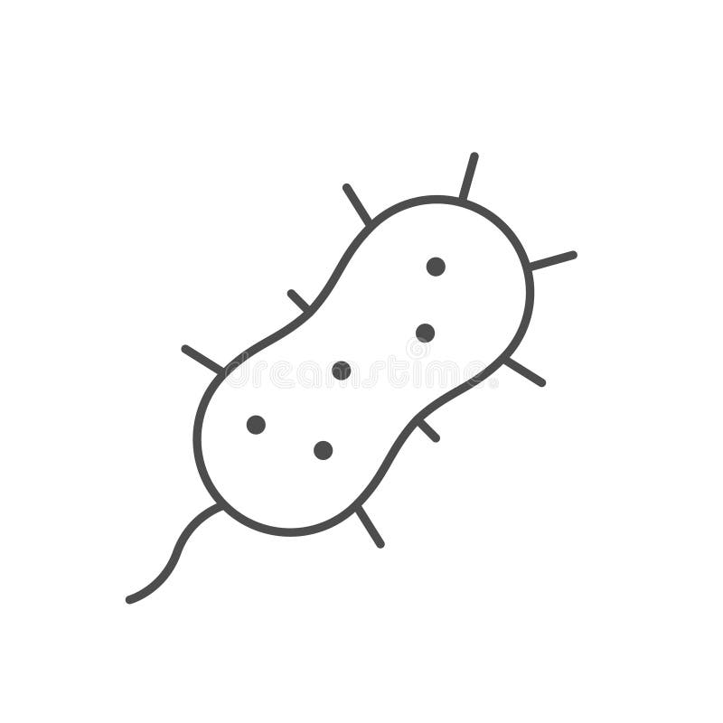 Bacteria or Microbe Line Outline Icon Stock Vector - Illustration of ... Bacteria or Microbe Line Outline Icon Stock Vector - Illustration of ...