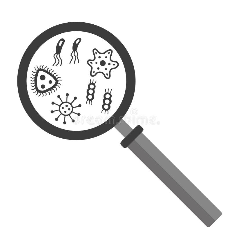 Microbe Under Microscope Icon Color Outline Vector Stock Vector ...