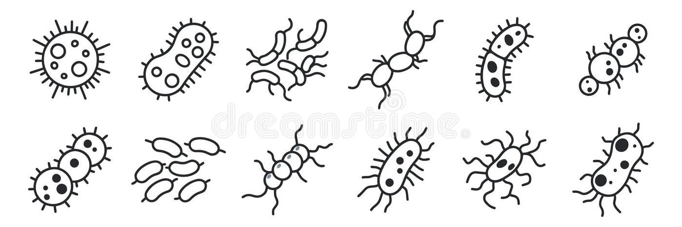 Bacterium Outline Stock Illustrations – 12,180 Bacterium Outline Stock ...