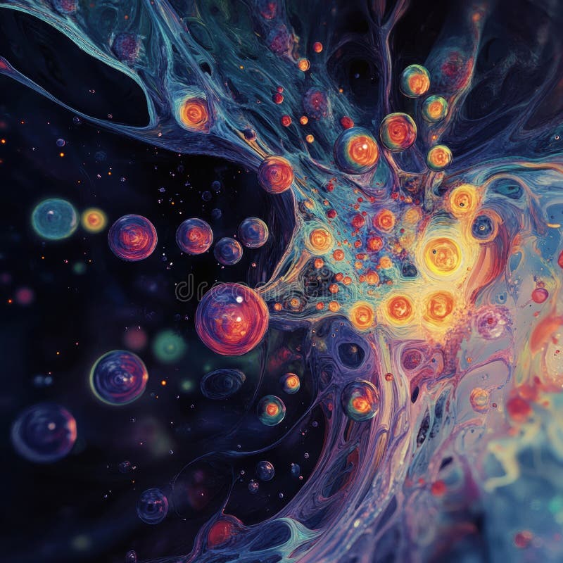 Swirling Microbes and Bacteria Moving through a Vibrant Liquid ...