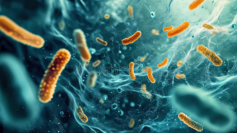 Swirling Movement of Bacteria and Microbes in a Vibrant Liquid ...