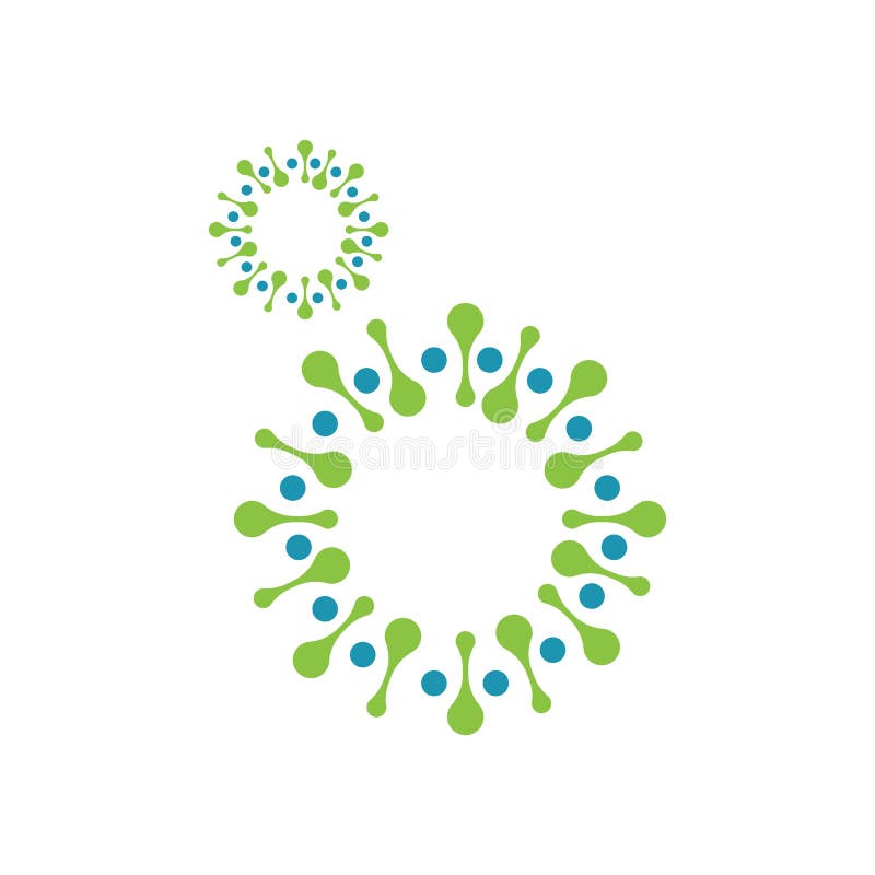 Bacteria, Microbes and Viruses Logo Vector Icon Illustration Design ...
