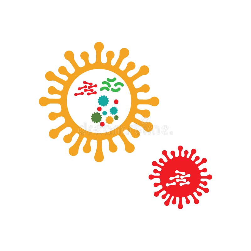 Bacteria, Microbes and Viruses Logo Vector Icon Illustration Design ...