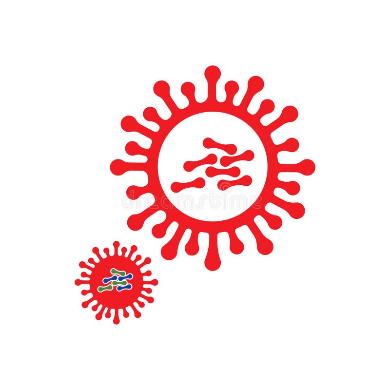 Bacteria, Microbes and Viruses Logo Vector Icon Illustration Design ...