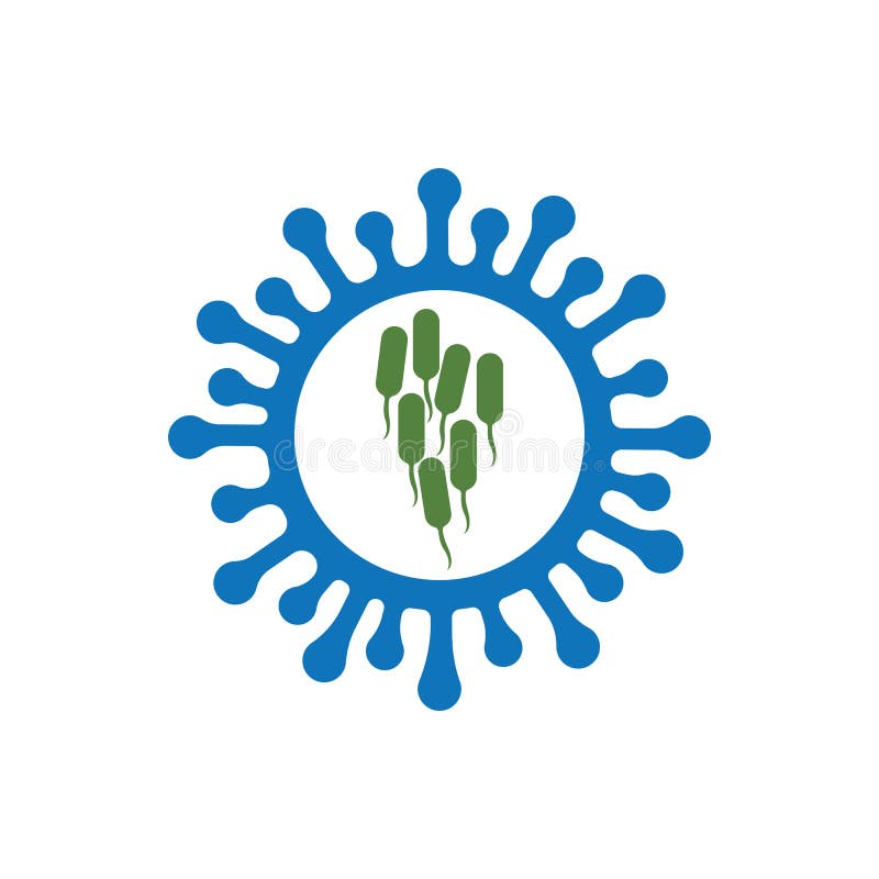 Bacteria, Microbes and Viruses Logo Vector Icon Illustration Design ...