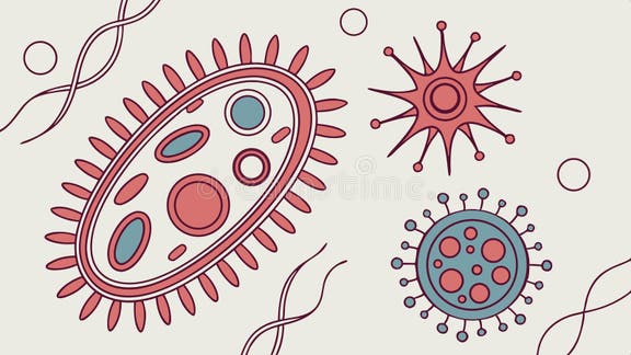 Bacteria and Microorganisms, Biology Science Vector Design Generative ...