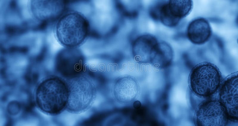 Bacteria, Microscope Virus and Zoom of Particles Moving Slowly in ...