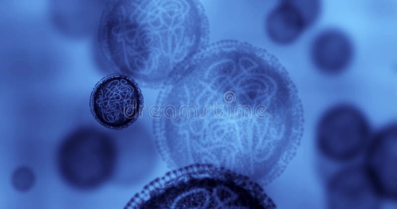 Bacteria, Microscope Virus and Zoom of Particles Moving Slowly in ...
