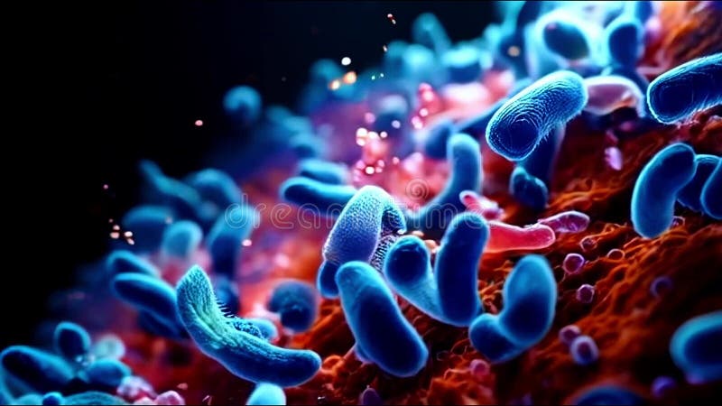 Bacteria in Motion: Microscopic View of Diverse Microorganisms Inside ...