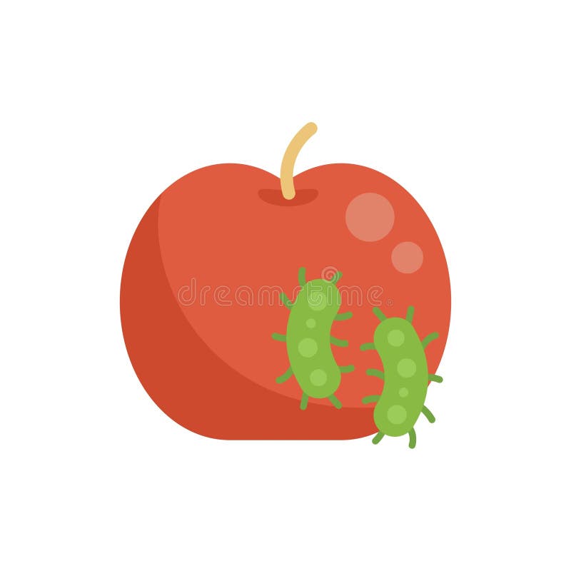 Bacteria Multiplying on an Apple Representing Food Poisoning Stock ... Bacteria Multiplying on an Apple Representing Food Poisoning Stock ...