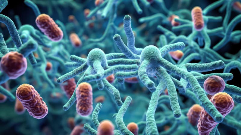 Bacteria Observed Under a Microscope Stock Image - Image of cells ...