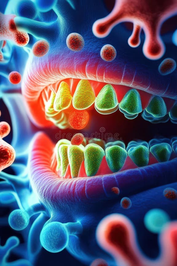 Bacteria in the Oral Cavity. Selective Focus Stock Image - Image of ...