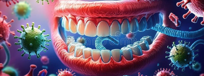 Bacteria in the Oral Cavity. Selective Focus Stock Image - Image of ...