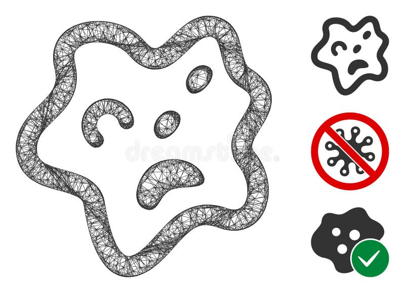 Bacteria Polygonal Web Vector Mesh Illustration Stock Vector ...