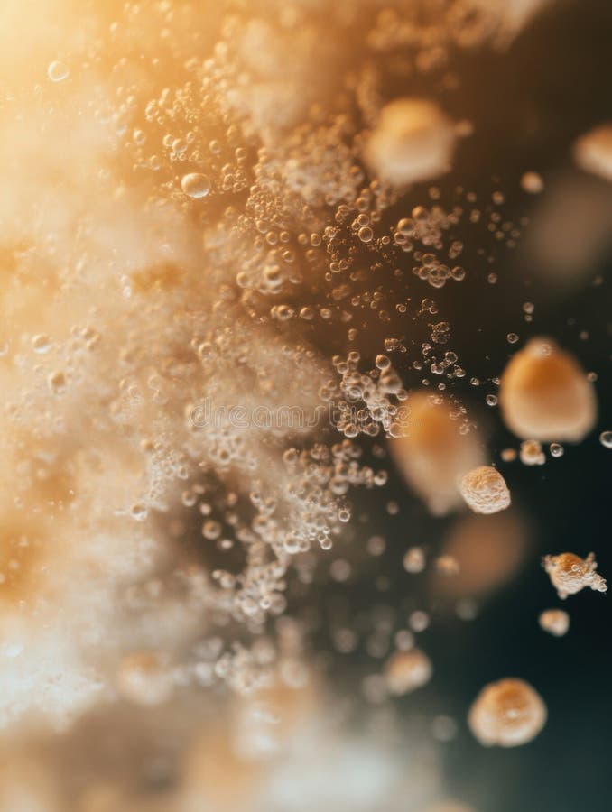 Close Up View of Bacteria Thriving on Organic Bread Showcasing Complex ...