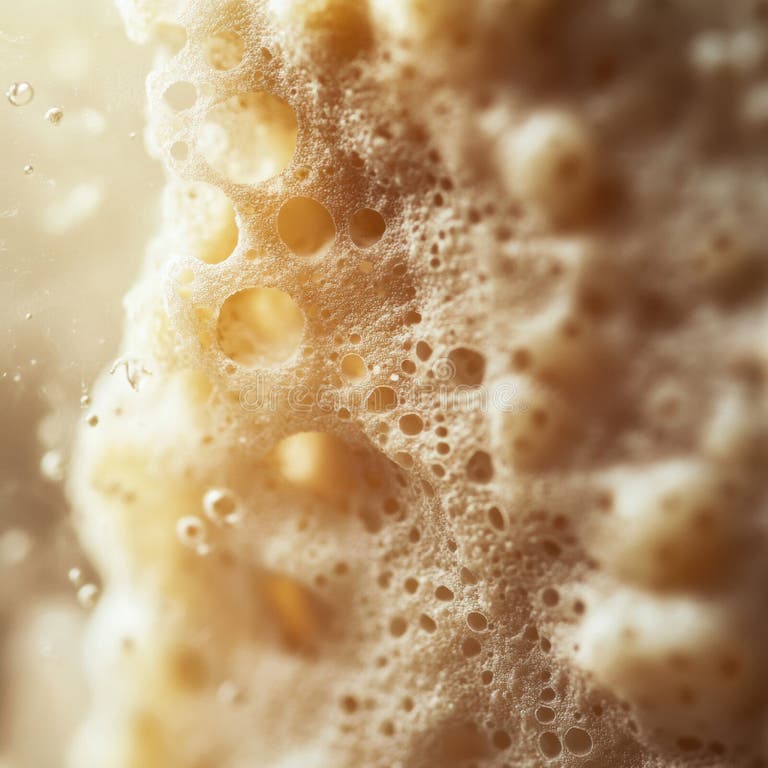 Close Up View of Bacteria Thriving on a Slice of Bread Revealing Its ...