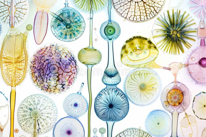 Bacteria or Protozoa Seen Under a Microscope. Microscopic Unicellular ...