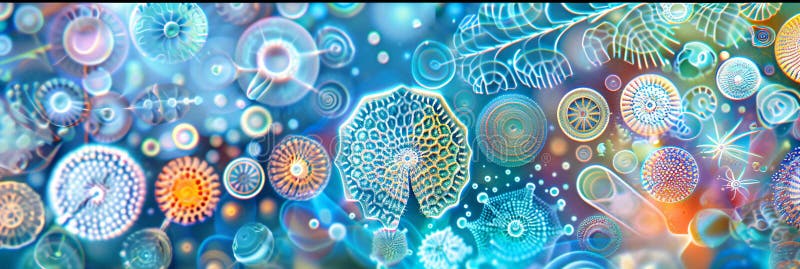 Bacteria or Protozoa Seen Under a Microscope. Microscopic Unicellular ...