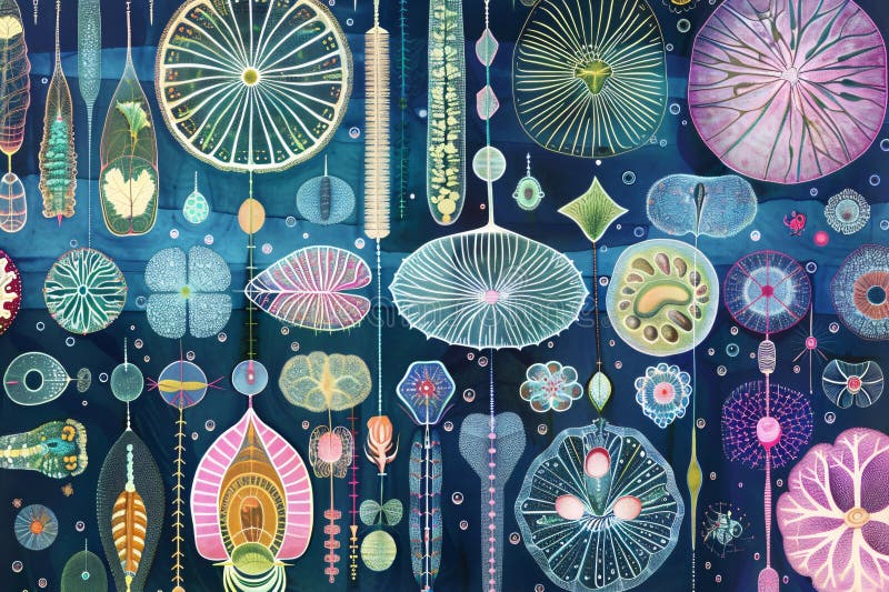 Bacteria or Protozoa Seen Under a Microscope. Microscopic Unicellular ...