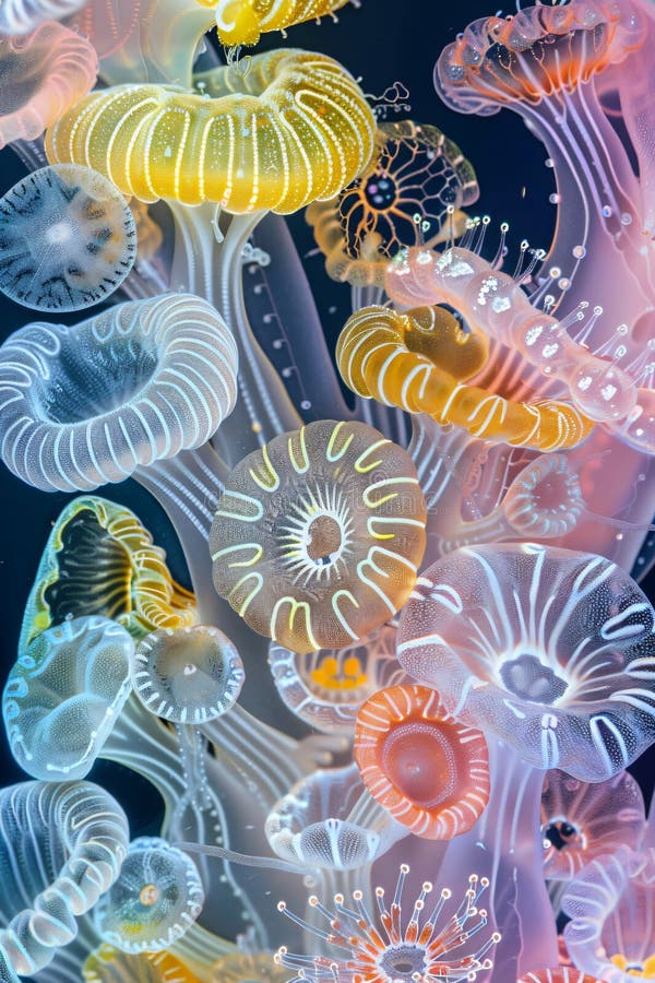 Bacteria or Protozoa Seen Under a Microscope. Microscopic Unicellular ...