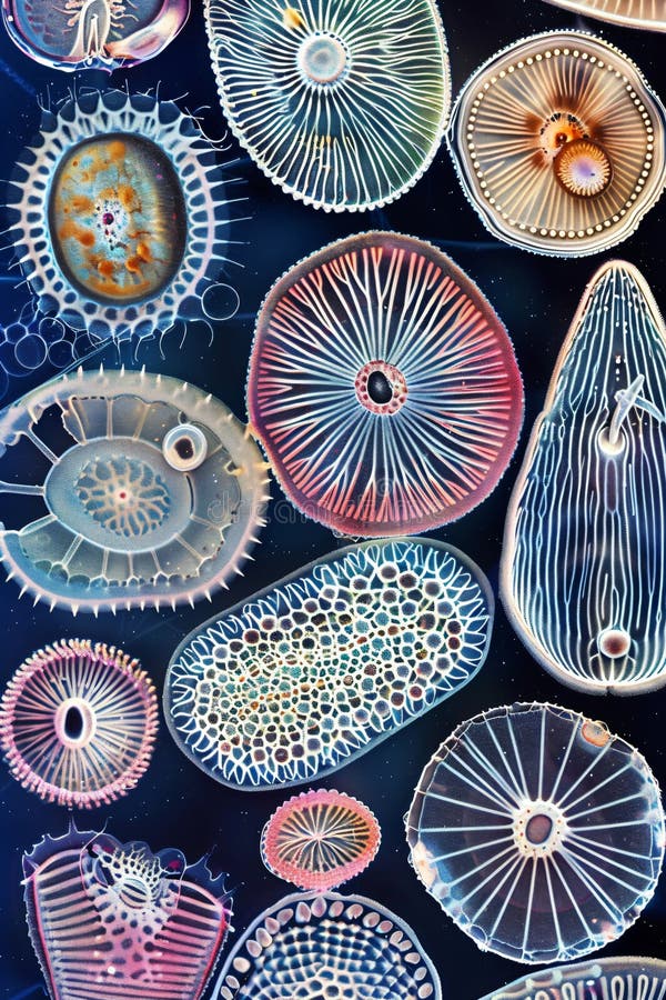 Bacteria or Protozoa Seen Under a Microscope. Microscopic Unicellular ...