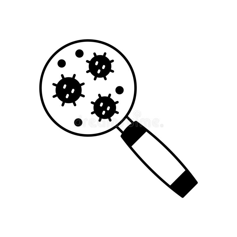 Bacteria Search Vector Icon Which Can Easily Modify or Edit. Stock ...