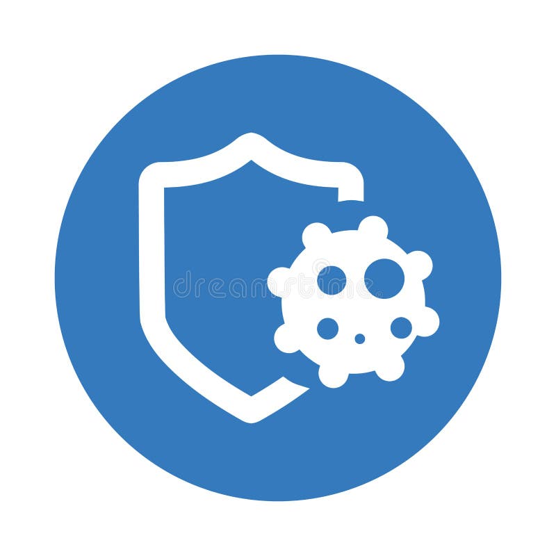 Bacteria shield line icon stock vector. Illustration of icon - 154570480
