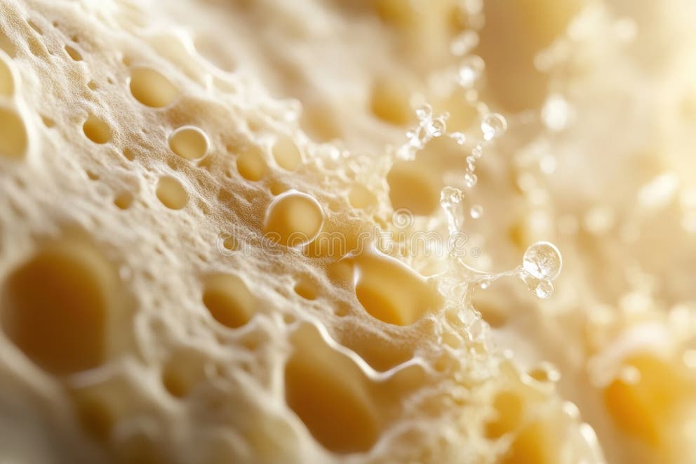 Close Up View of Bacteria Thriving on a Piece of Cheese Under Natural ...