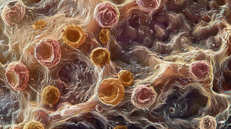 Bacteria in the Skin Under a Microscope Stock Image - Image of medical ...