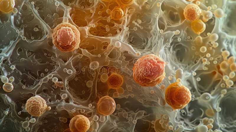 Bacteria in the Skin Under a Microscope Stock Illustration ...