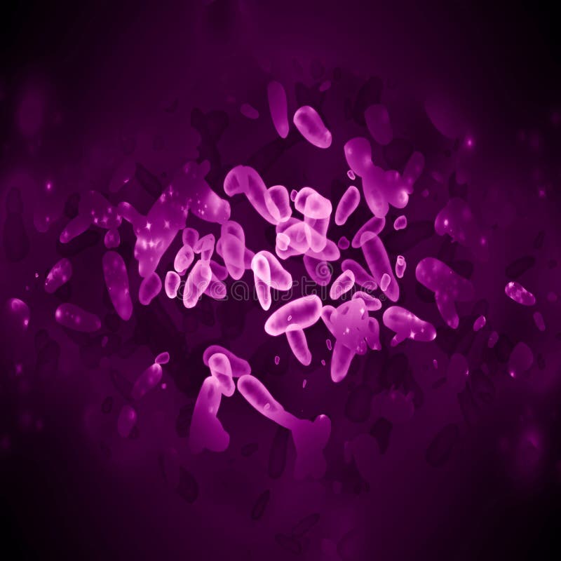 Pink bacteria backdrop stock illustration. Illustration of biology ...