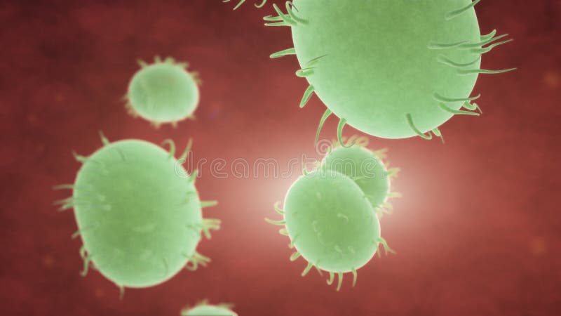 Bacteria Spread Inside the Body. Infection and Immunodeficiency Concept ...