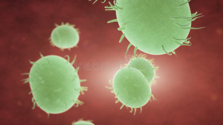 Bacteria Spread Inside the Body. Infection and Immunodeficiency Concept ...