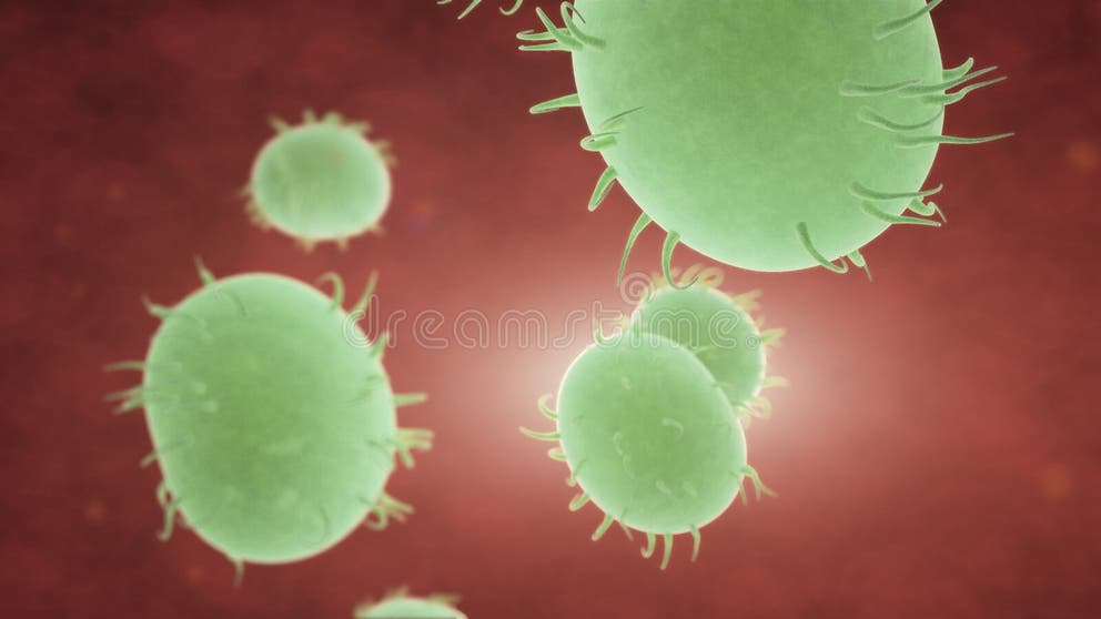 Bacteria Spread Inside the Body. Infection and Immunodeficiency Concept ...