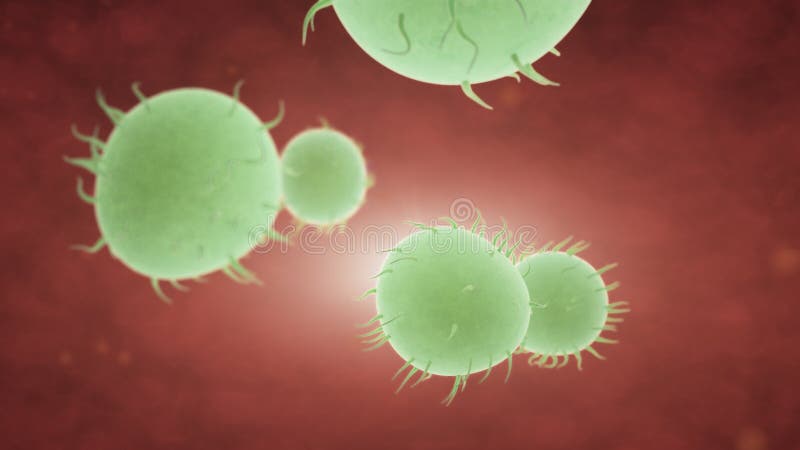 Bacteria Spread Inside the Body. Infection and Immunodeficiency Concept ...