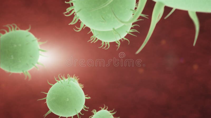 Bacteria Spread Inside the Body. Infection and Immunodeficiency Concept ...