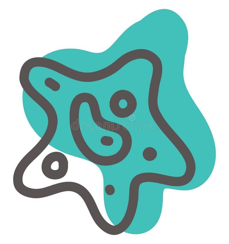 Bacteria star shape, icon stock vector. Illustration of design - 260373111