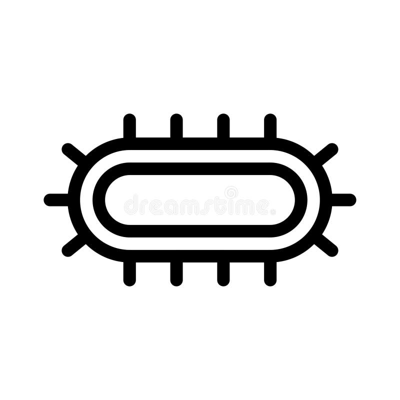 Bacteria Stick Vector Thin Line Icon Stock Illustration - Illustration ...