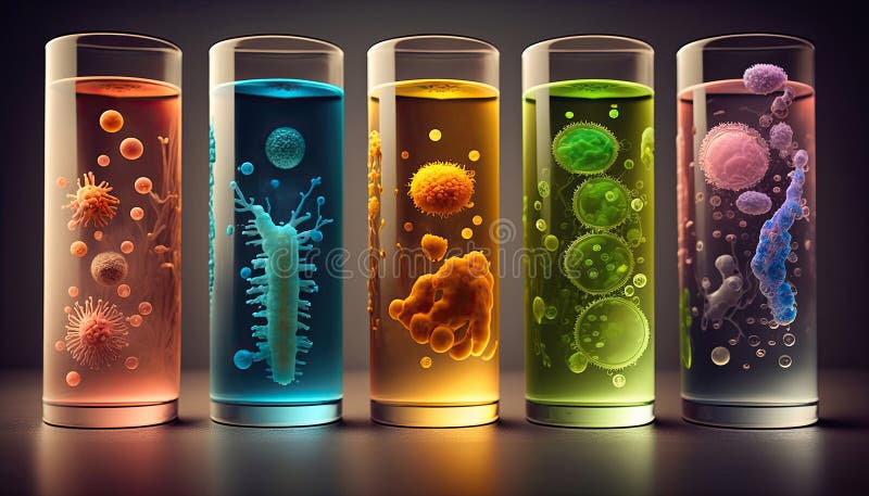 Bacteria in Test Tubes in the Laboratory. Stock Photo - Image of ...