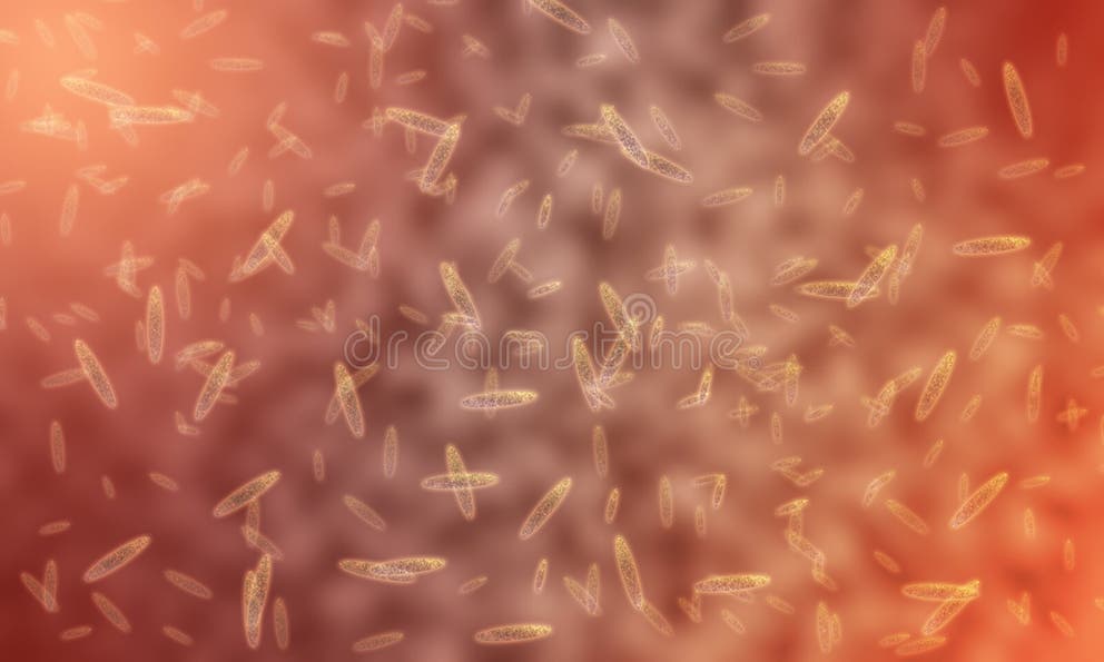 Bacteria of Tetanus Disease in the Bloodstream Under a Microscope 3D ...