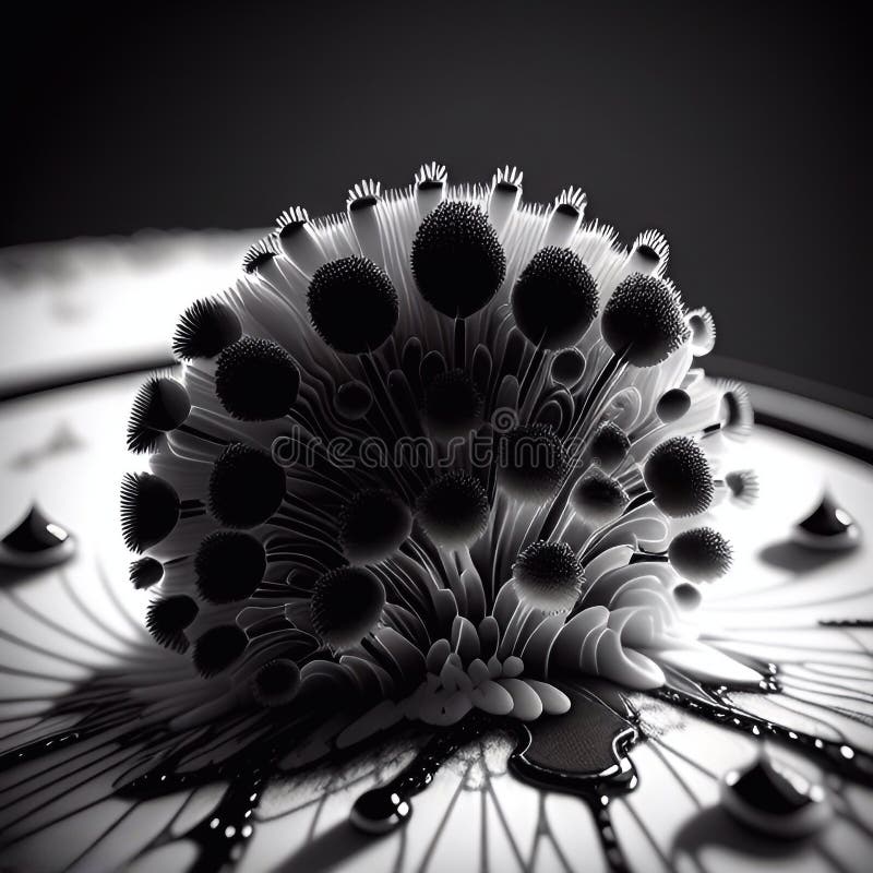 Bacteria Under a Microscope. a Colony of Microbes Under a ...