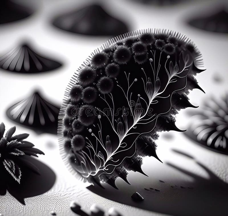 Bacteria Under a Microscope. a Colony of Microbes Under a ...