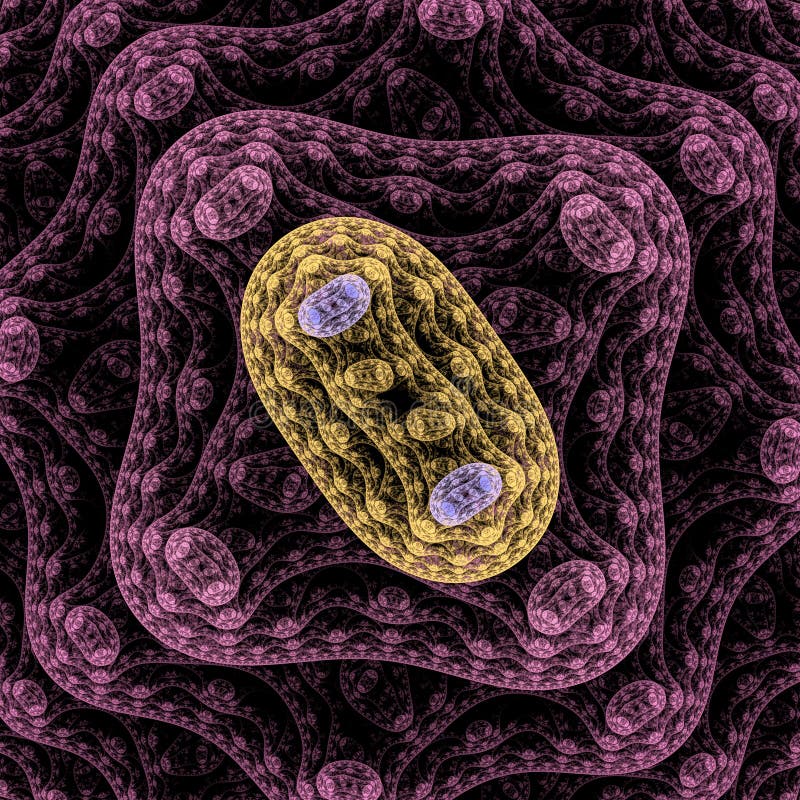 Bacteria under microscope stock illustration. Illustration of medicine ...