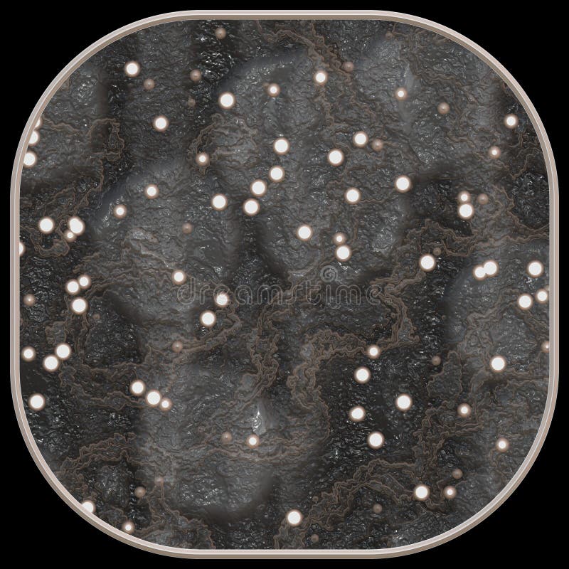 Bacteria Under Microscope - 3d Illustration Stock Illustration ...