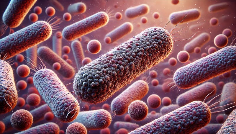 Bacteria Under Microscope, Generative Ai Illustration Stock Photo ...