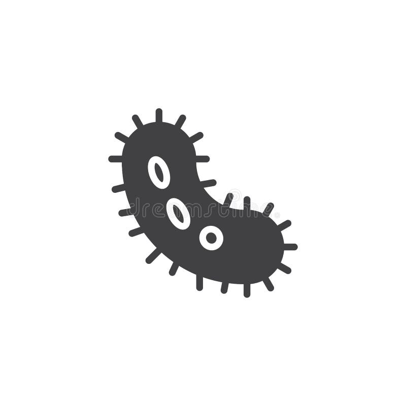 Bacteria vector icon stock vector. Illustration of filled - 137312859